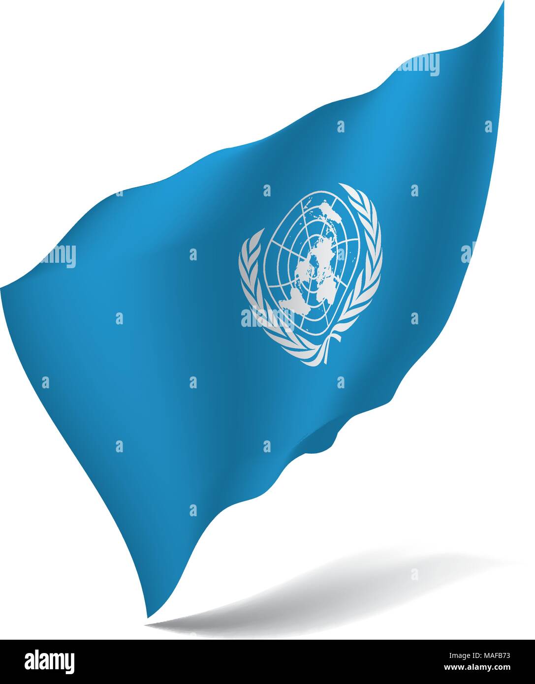 Drapeau de l'ONU, vector illustration Image Vectorielle Stock - Alamy