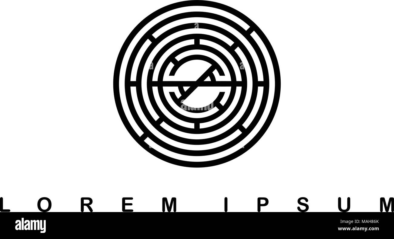 Cercle rond symbole tribu autochtone vecteur logo Image Vectorielle ...