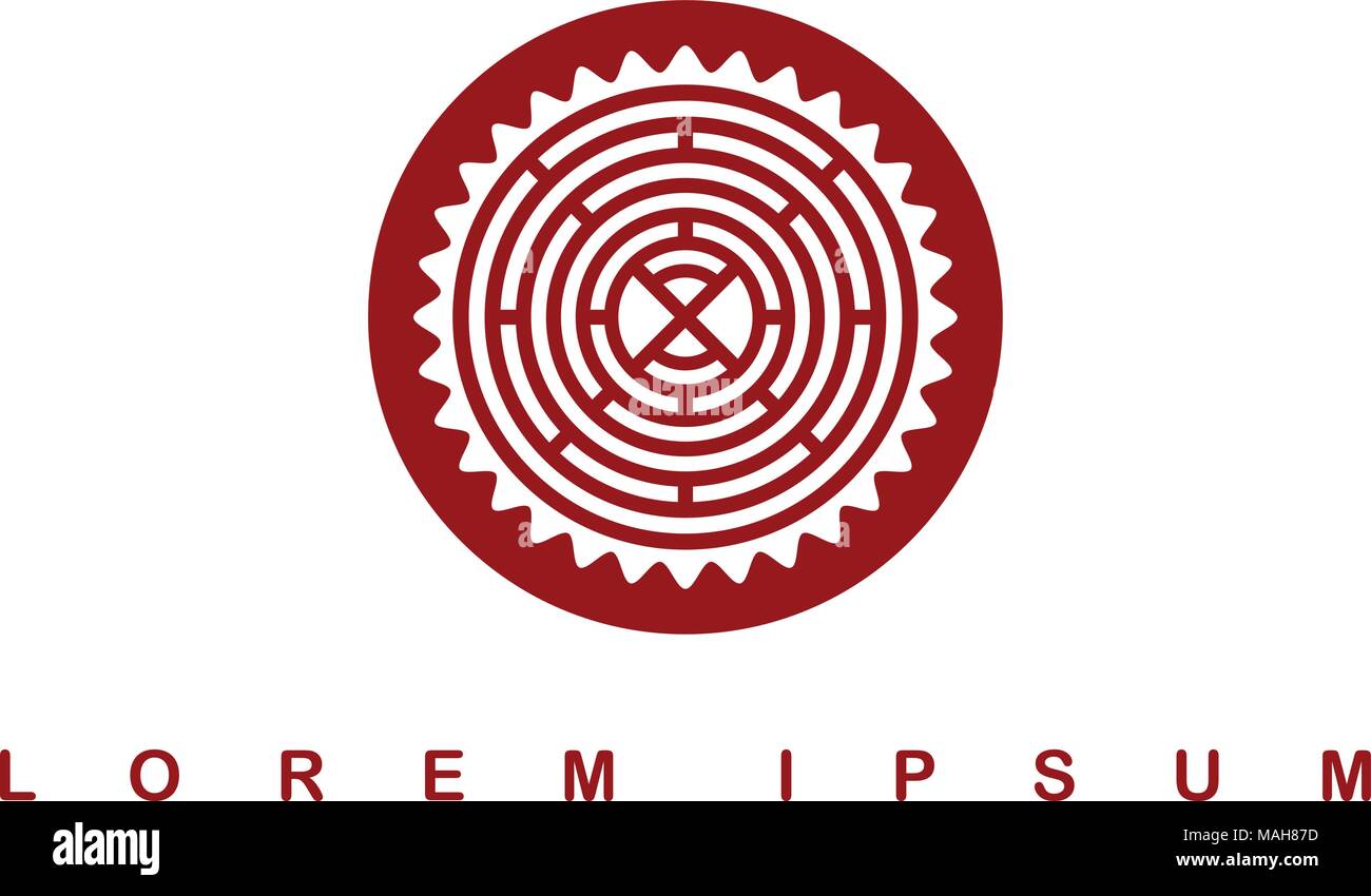 Cercle rond symbole tribu autochtone vecteur logo Image Vectorielle ...