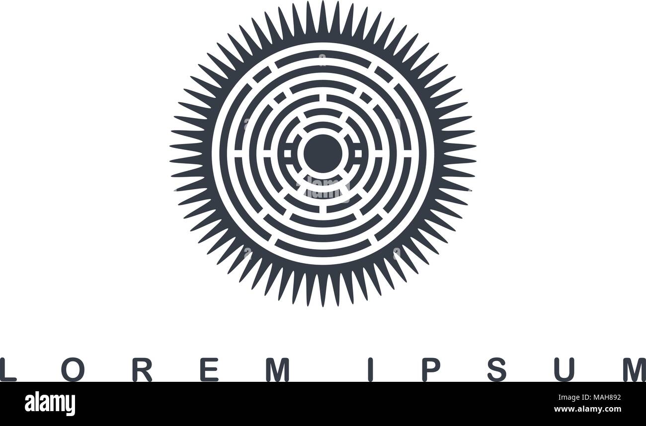 Cercle rond symbole tribu autochtone vecteur logo Image Vectorielle ...