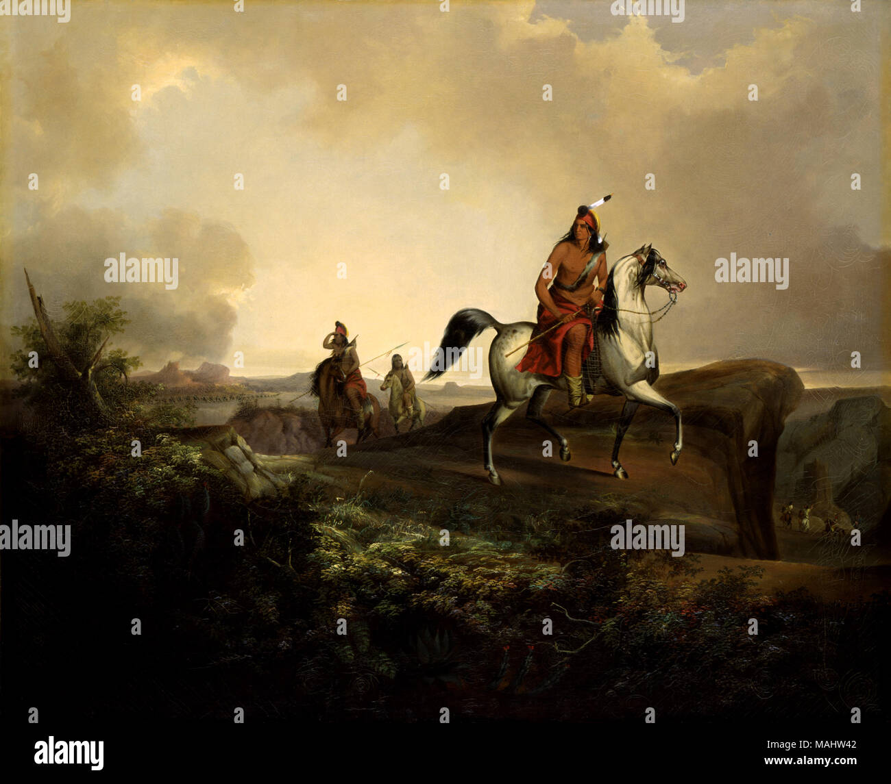 Couteau noir un guerrier apache Banque de photographies et d’images à ...