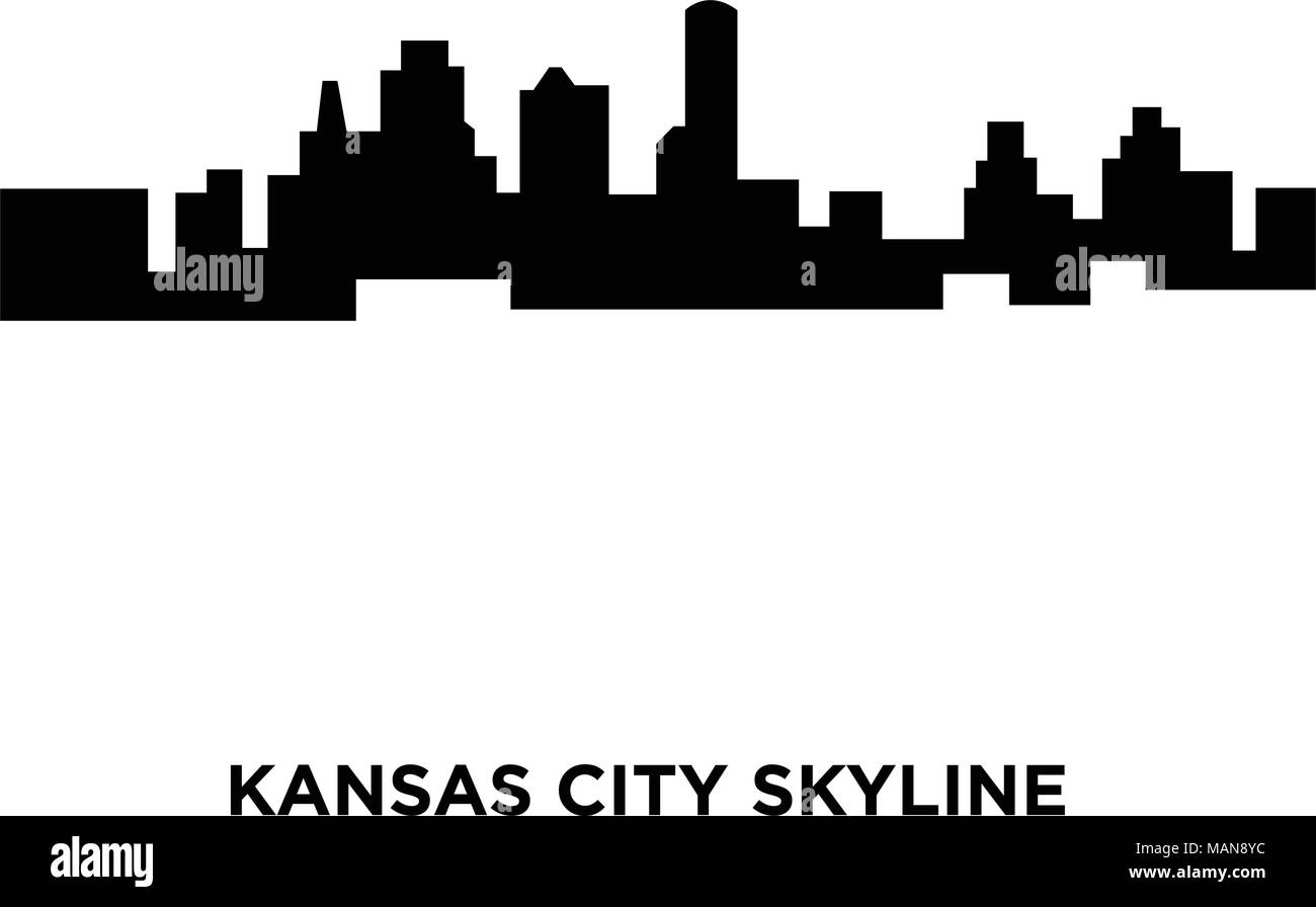 Kansas city skyline silhouette sur fond blanc, vector illustration ...