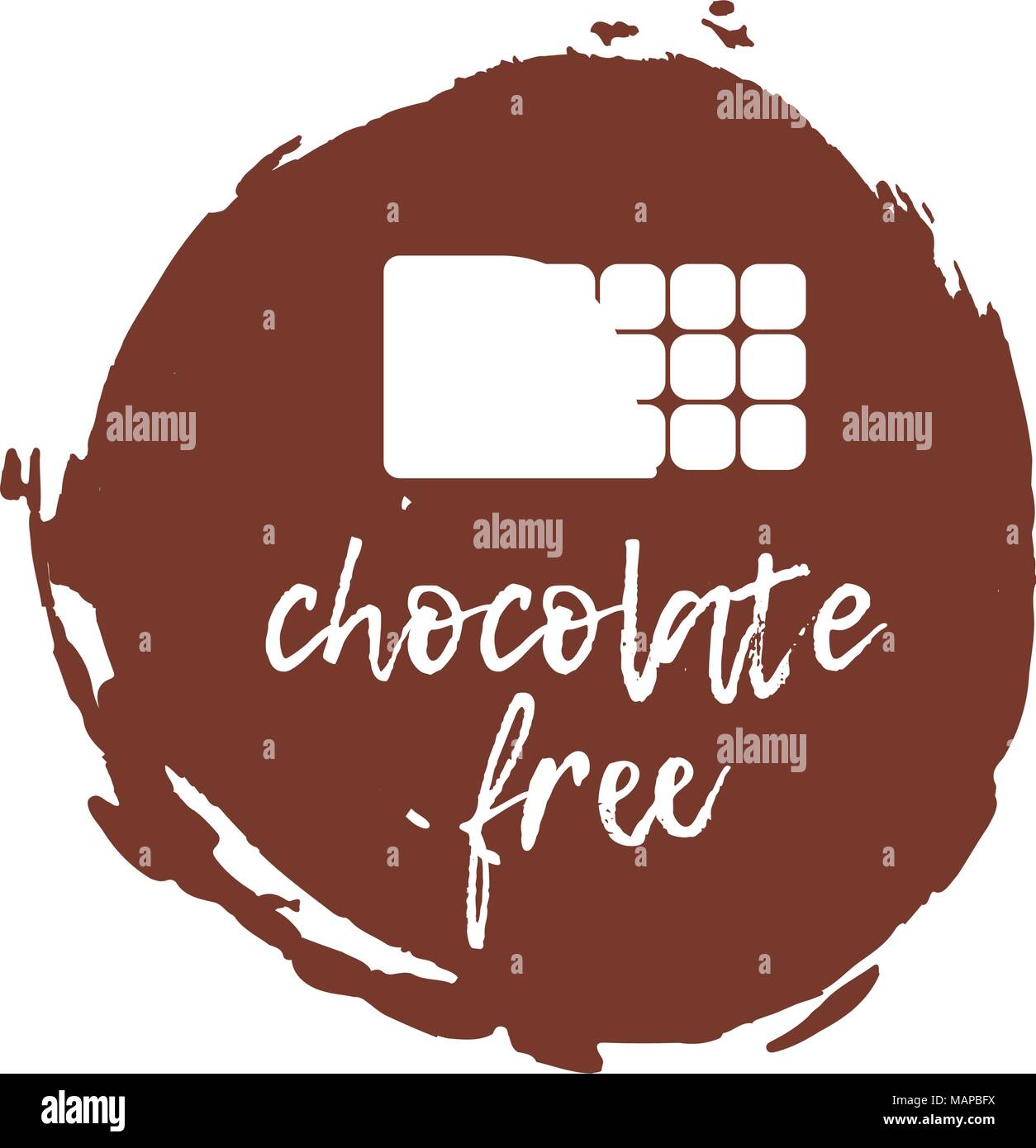Étiquette de chocolat. Symboles d'intolérance alimentaire. Vector ...