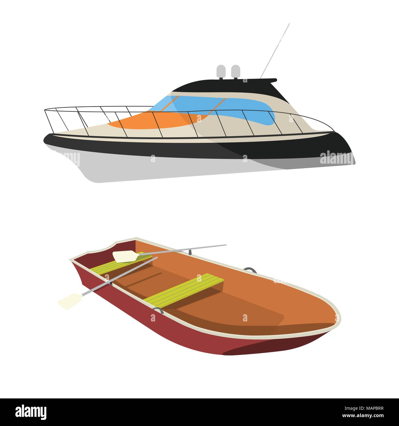 Bateau et train télévision icône. Cartoon Vector Illustration Image ...
