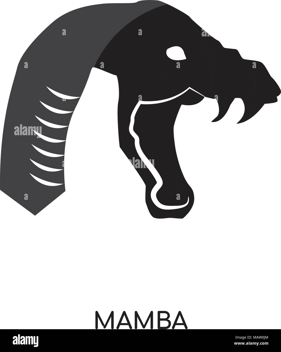 Logo de mamba isolé sur fond blanc pour votre site web, mobile et app ...