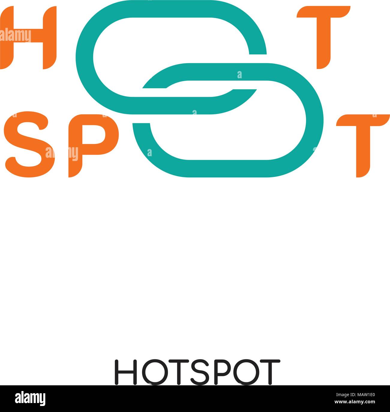 Logo hotspot isolé sur fond blanc pour votre site web, mobile et app ...
