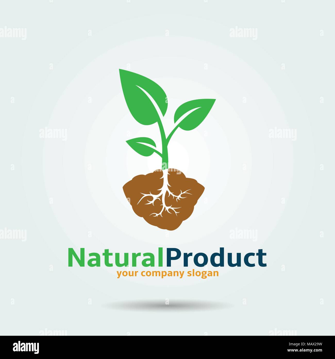 Modèle de conception de logo de produit naturel. Vector illustration ...