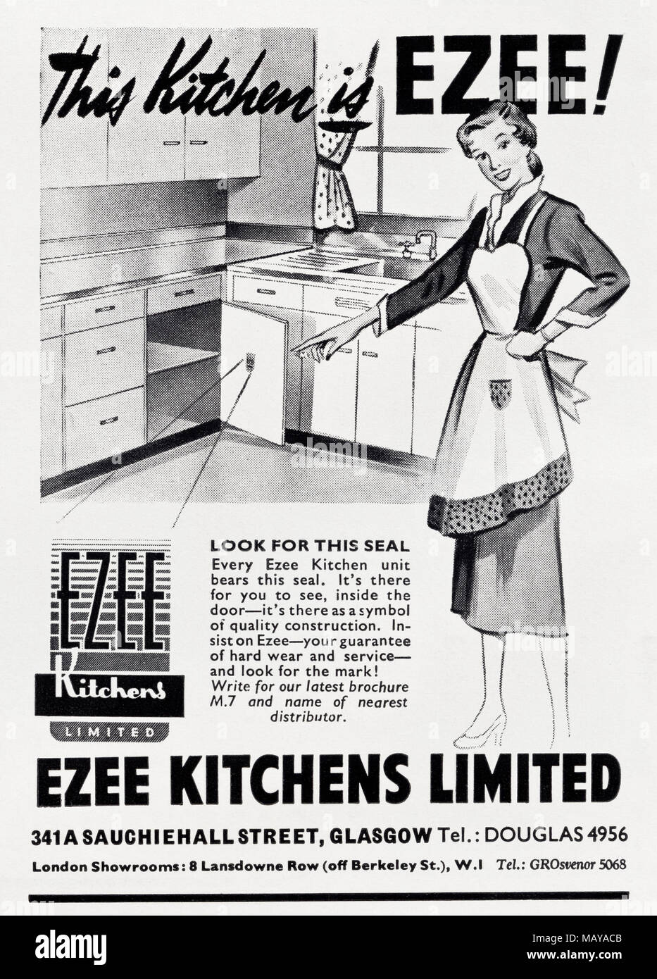 Publicités années 1950 ménager Banque de photographies et d’images à ...