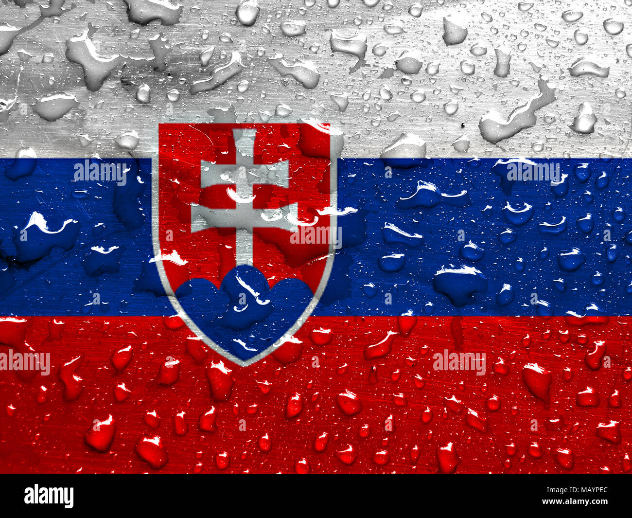 Drapeau slovaque Banque de photographies et d’images à haute résolution ...