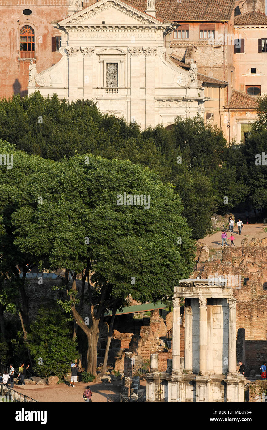 La Via Sacra (Voie sacrée), Tempio di Vesta (Temple de Vesta) et ...