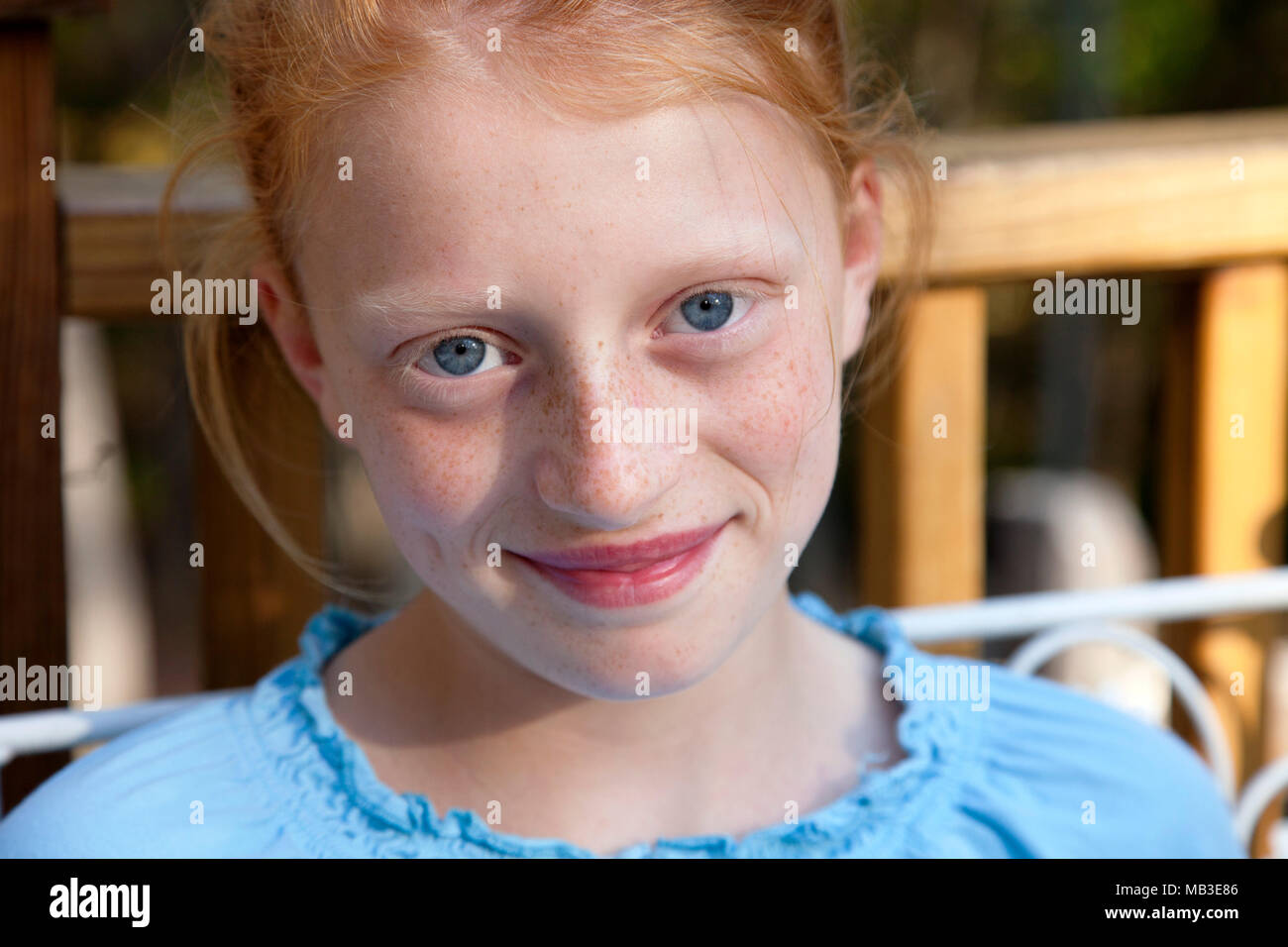 Redhead freckles 10 12 years Banque de photographies et d’images à ...