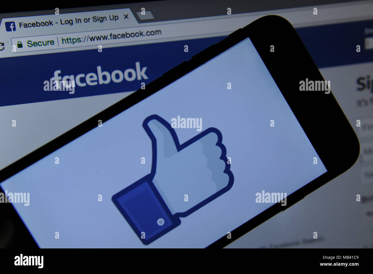 Facebook logo like Banque de photographies et d’images à haute ...