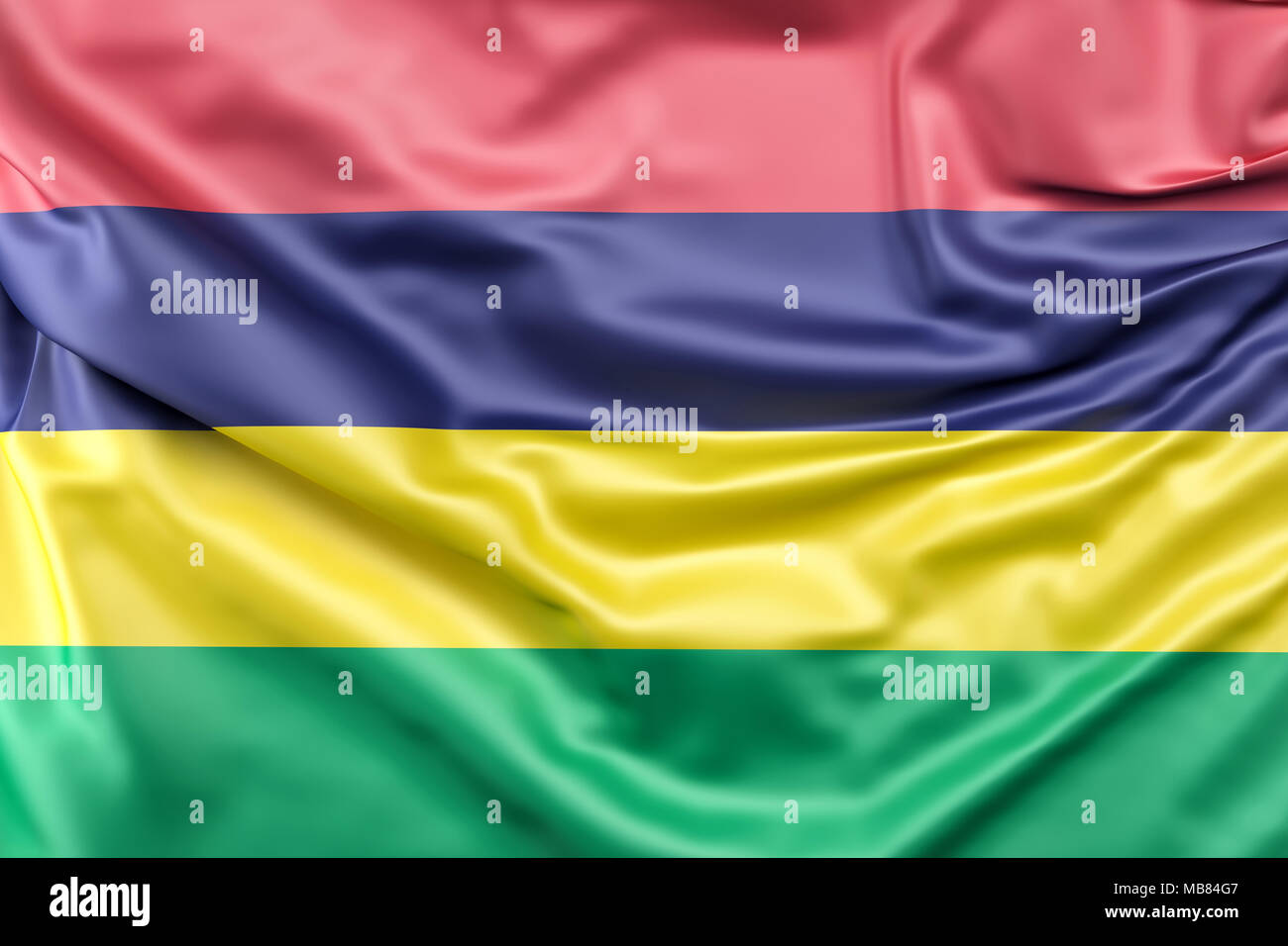 Drapeau de tissu maurice Banque de photographies et d’images à haute ...