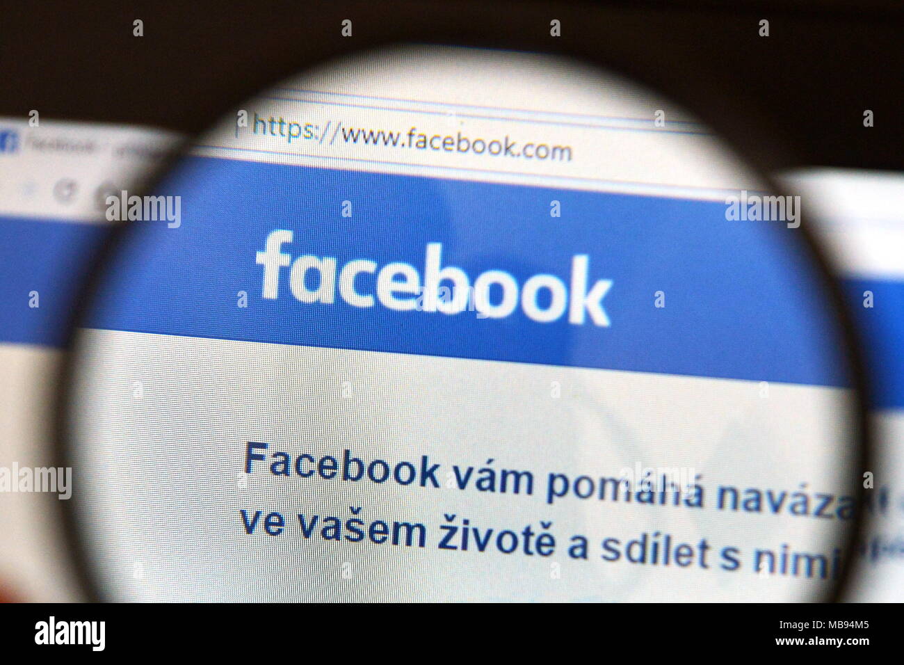 Facebook login page Banque de photographies et d’images à haute ...