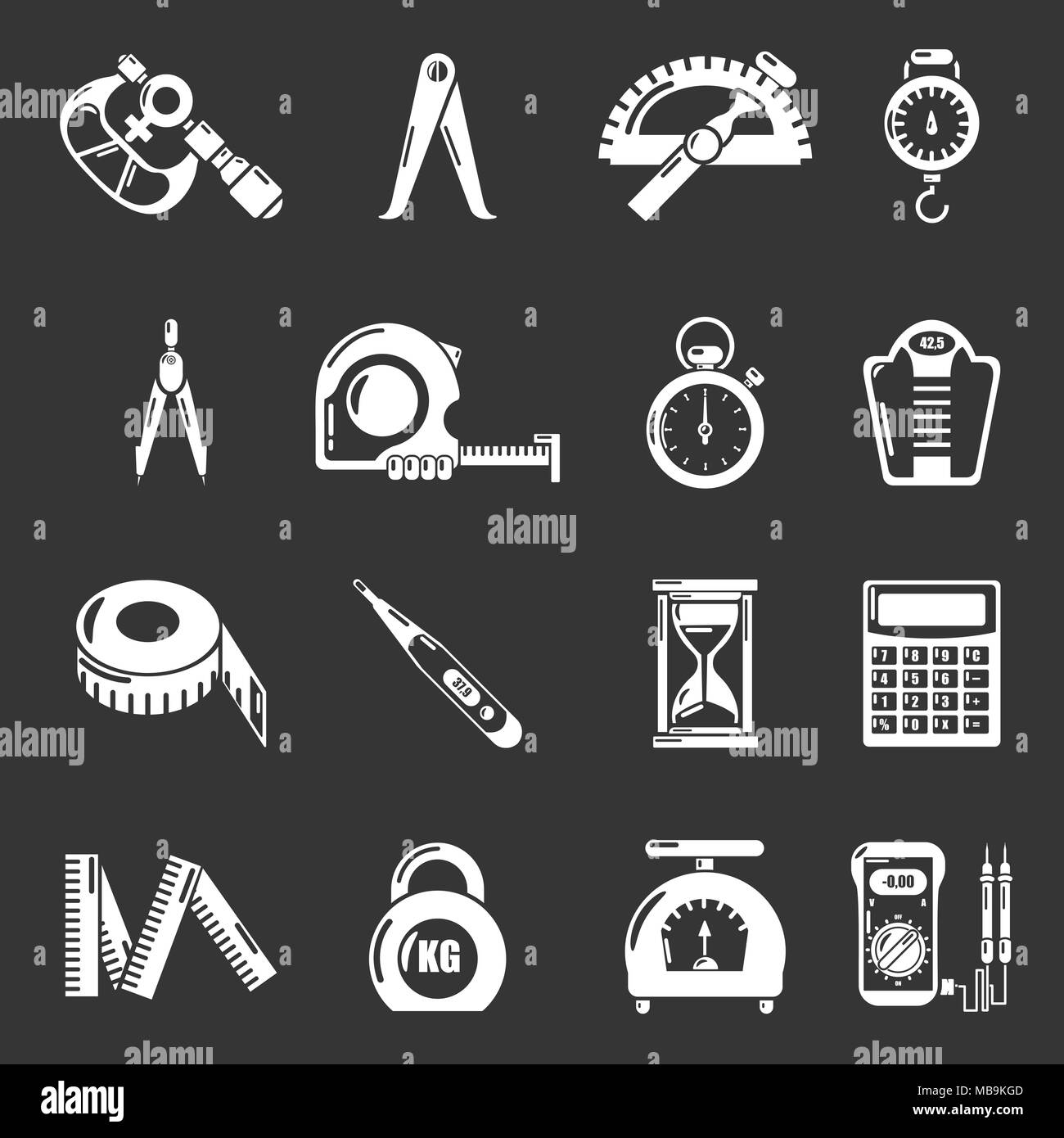 Mesures de longueur Banque d'images vectorielles - Alamy