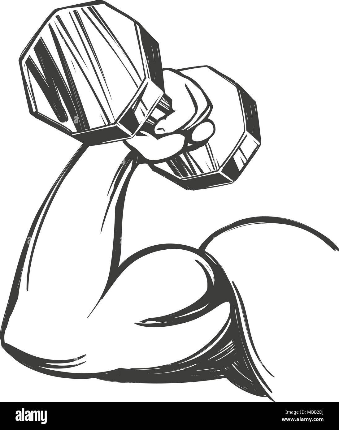 Bicep Flex Cartoon