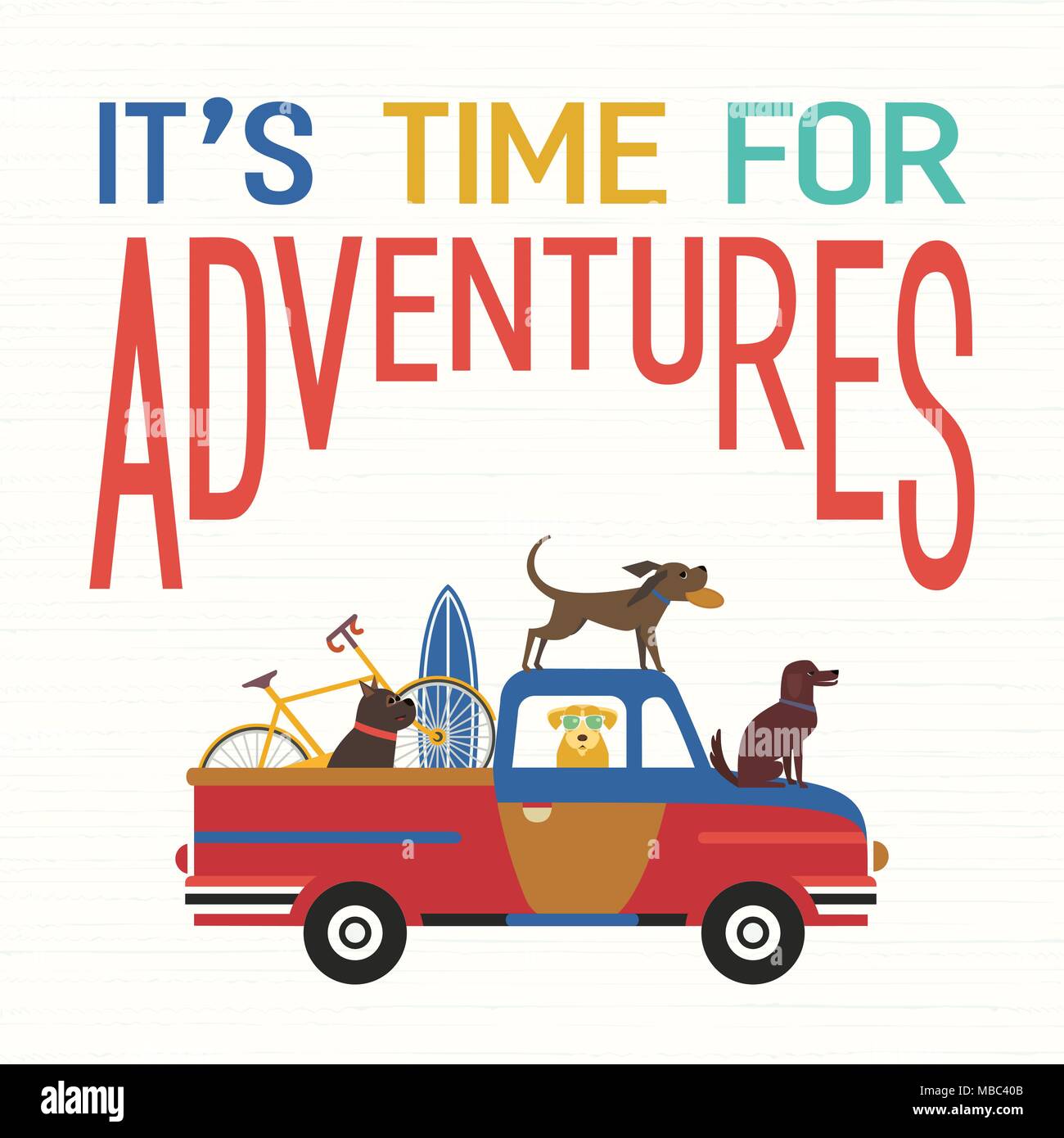 Aventures sur la plage Banque d'images vectorielles - Alamy