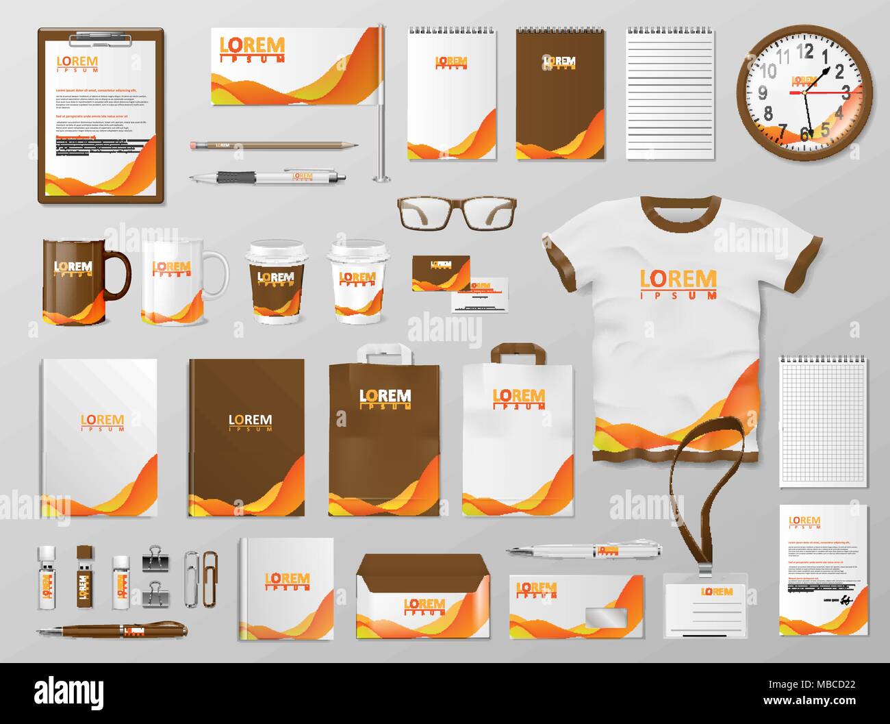 L'identité de marque de l'entreprise modèle de conception. Papeterie ...