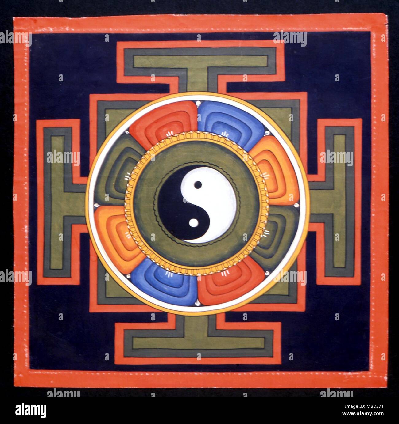 Symboles - Yin Yang. Le symbole du Tai Chi, au centre, représente le ...