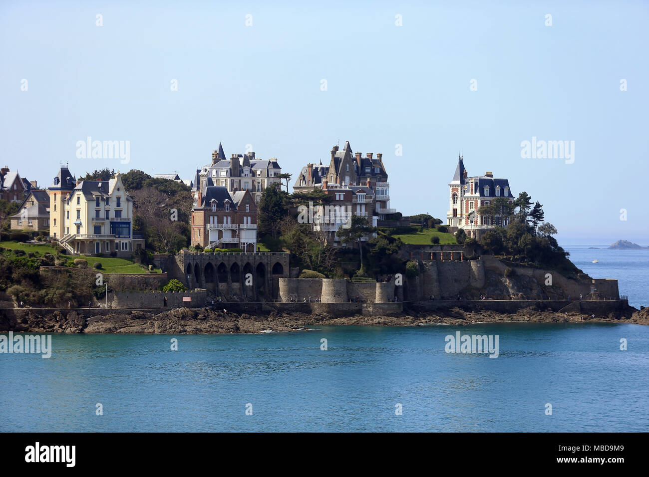 Dinard (Bretagne, Ouest France : villas de la "pointe de la Malouine ...