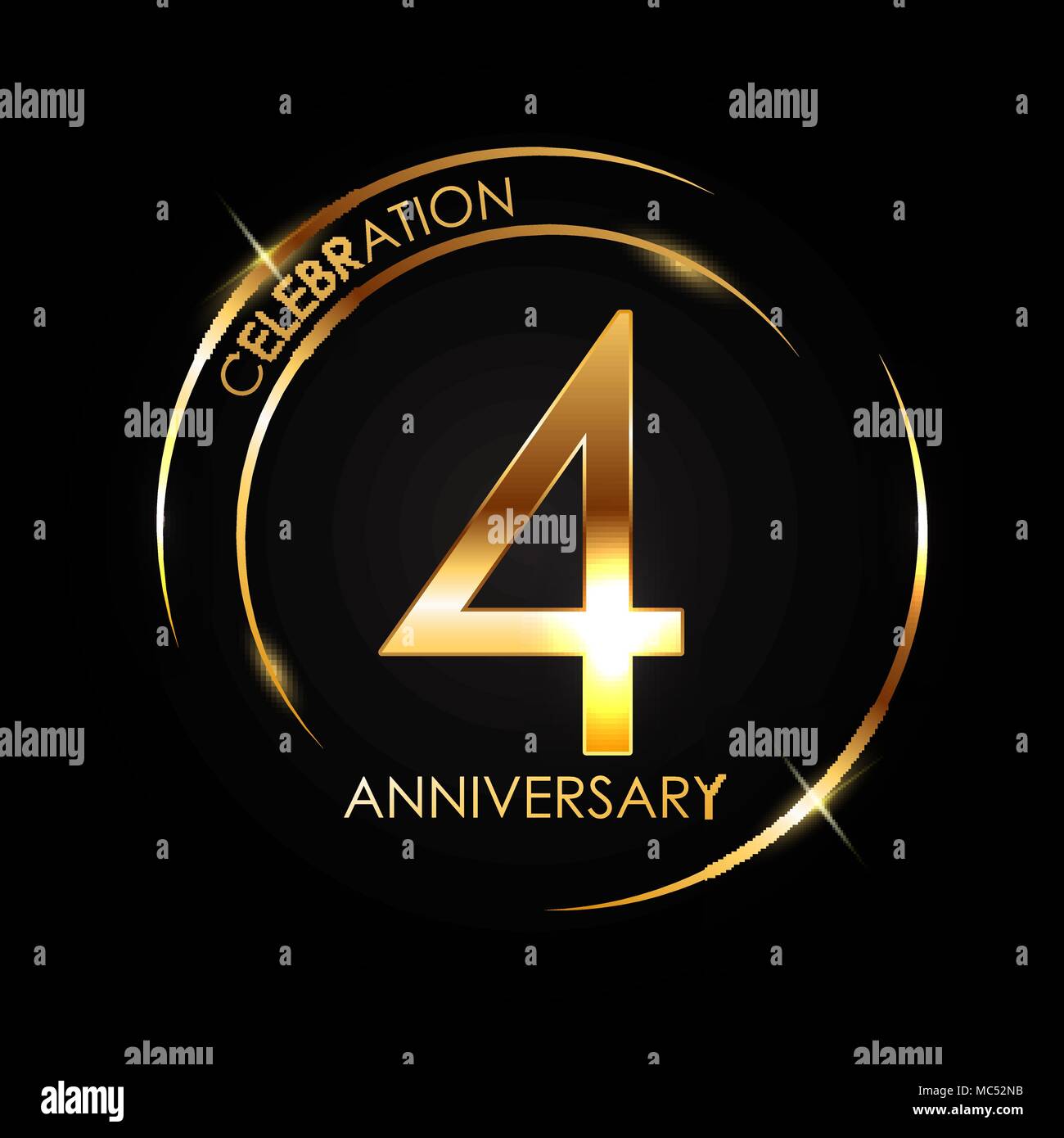 Logo anniversaire 4 ans Banque de photographies et d’images à haute ...