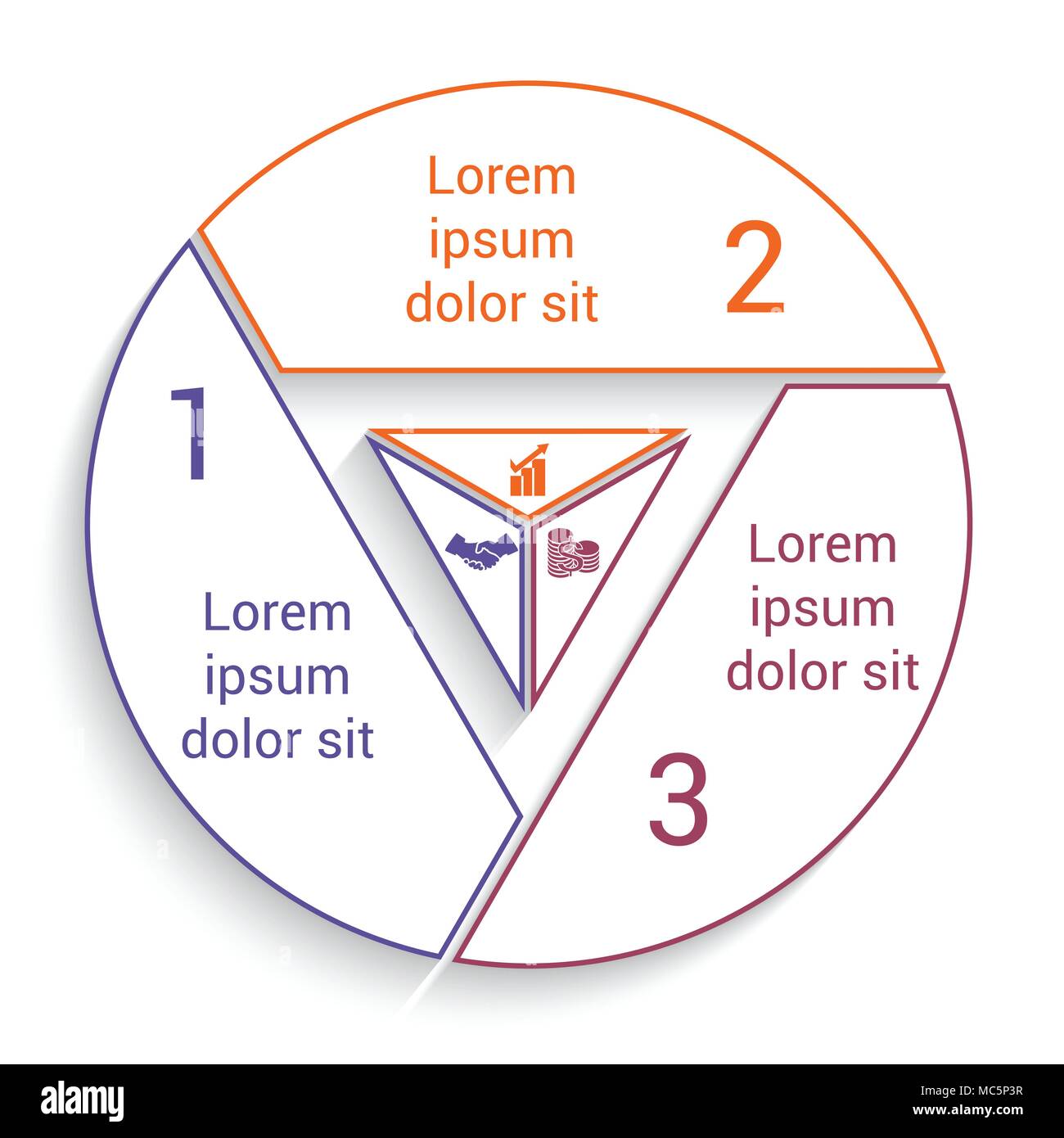 Modèle pour info-grapchics 3 processus cyclique, étape par étape, des ...