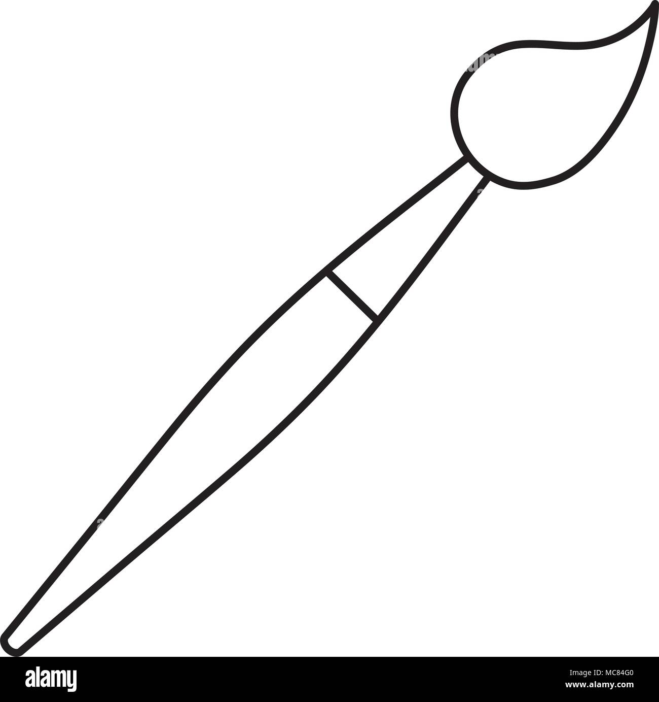 Art en ligne outil de dessin pinceau design Image Vectorielle Stock - Alamy