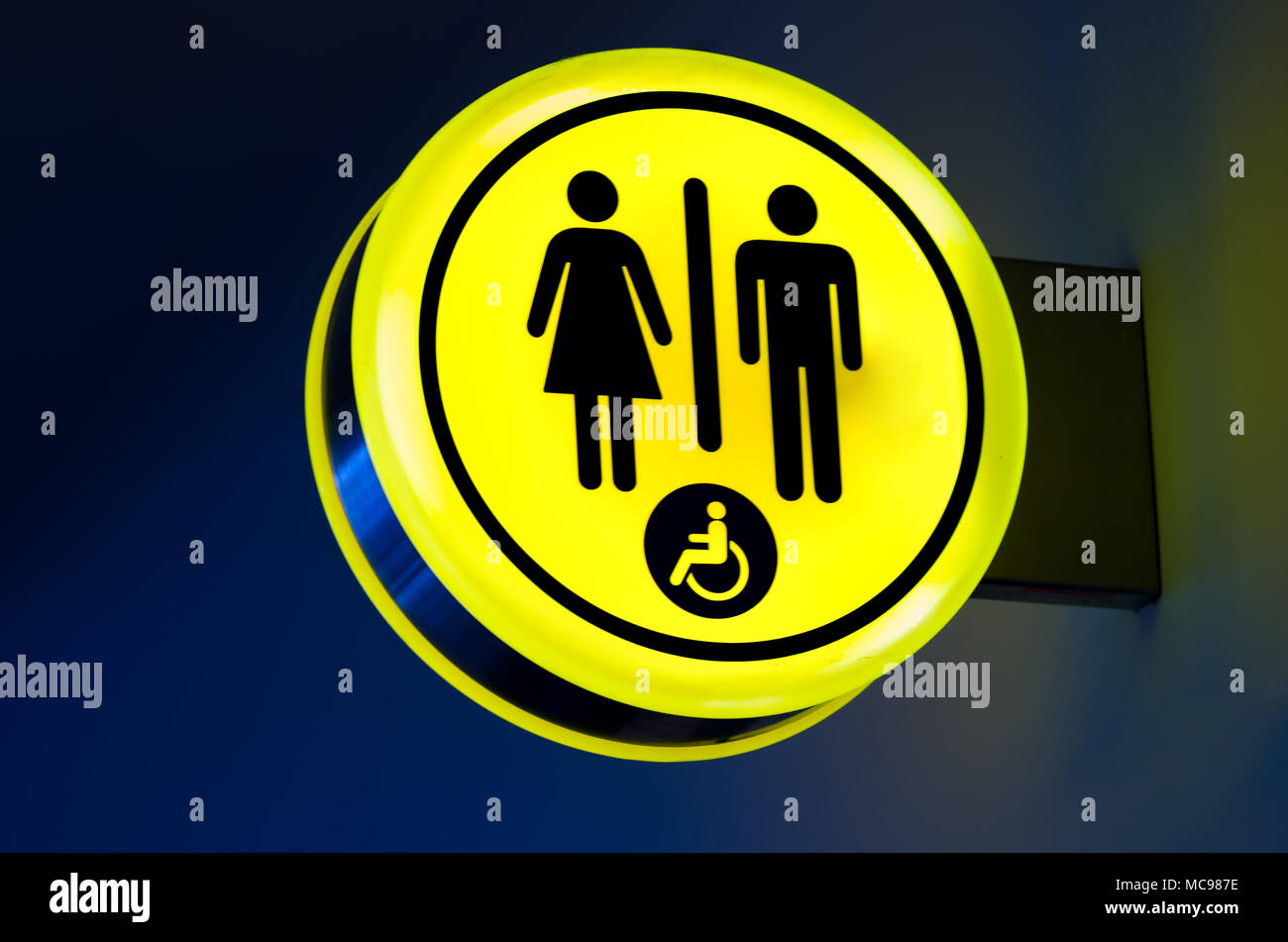 Toilet sign male female and disabled toilets Banque de photographies et ...