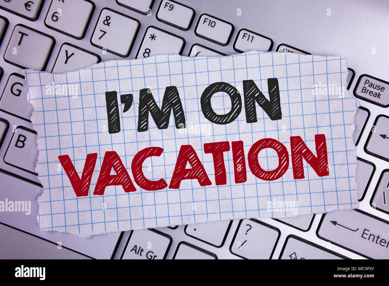 Je suis en vacance Banque de photographies et d’images à haute ...