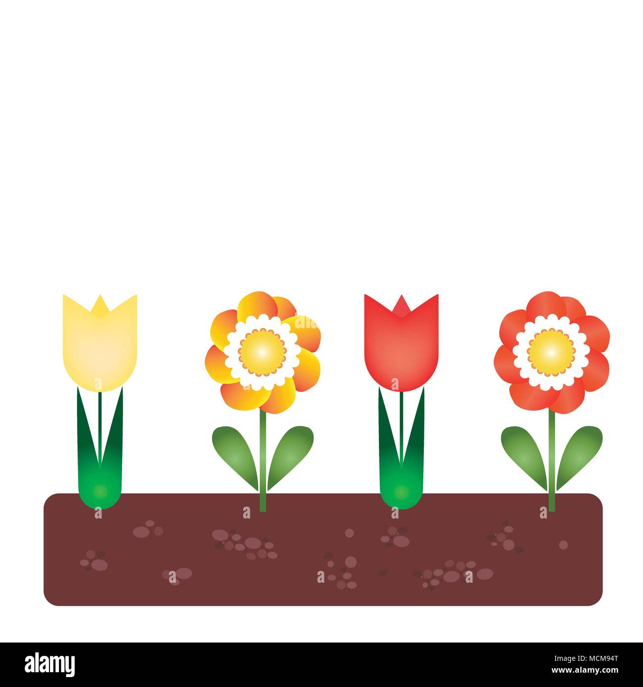 Massif fleuri Banque d'images vectorielles - Alamy