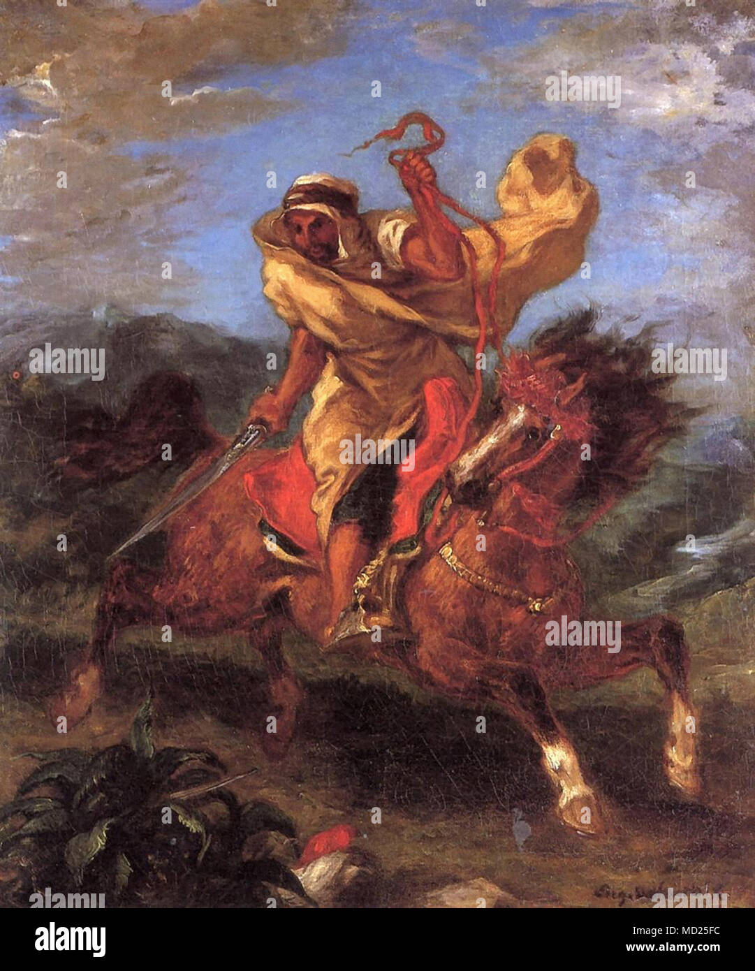 Cavalier arabe peinture Banque de photographies et d’images à haute ...