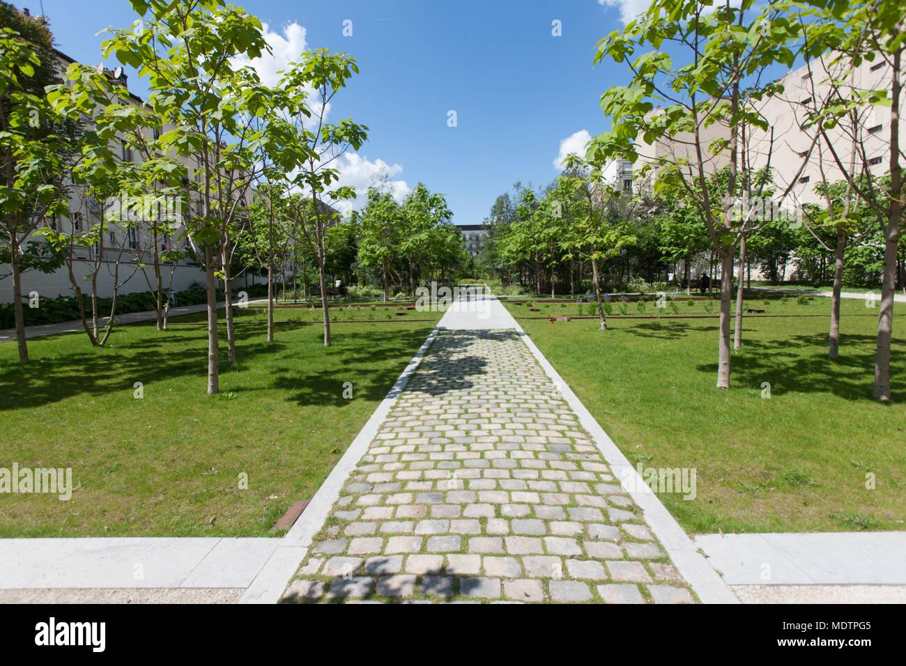 France, Clichy-la-Garenne, rue des cailloux, Marcel Bich, parc ...