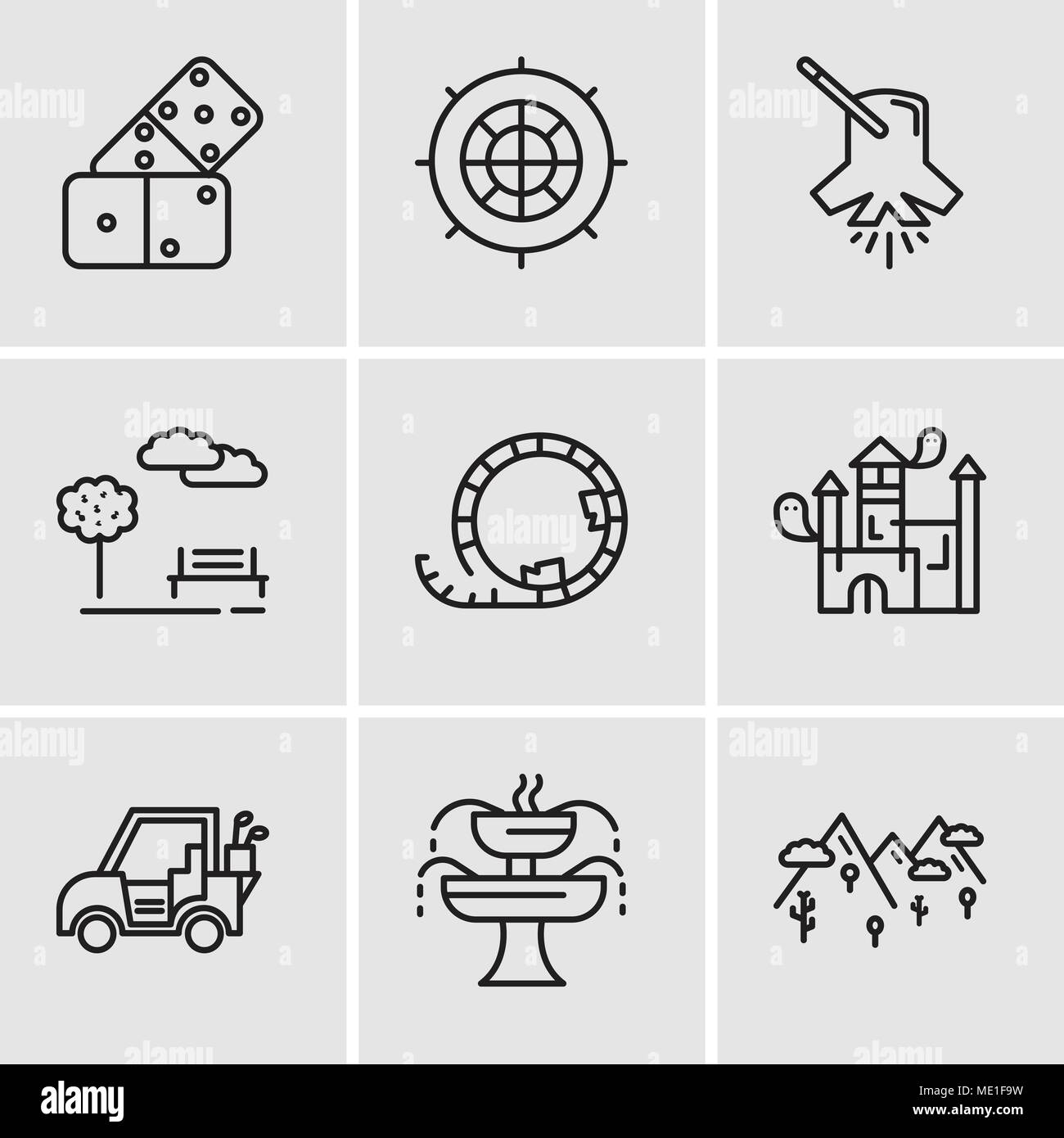 Parc Domino Banque Dimages Vectorielles Alamy