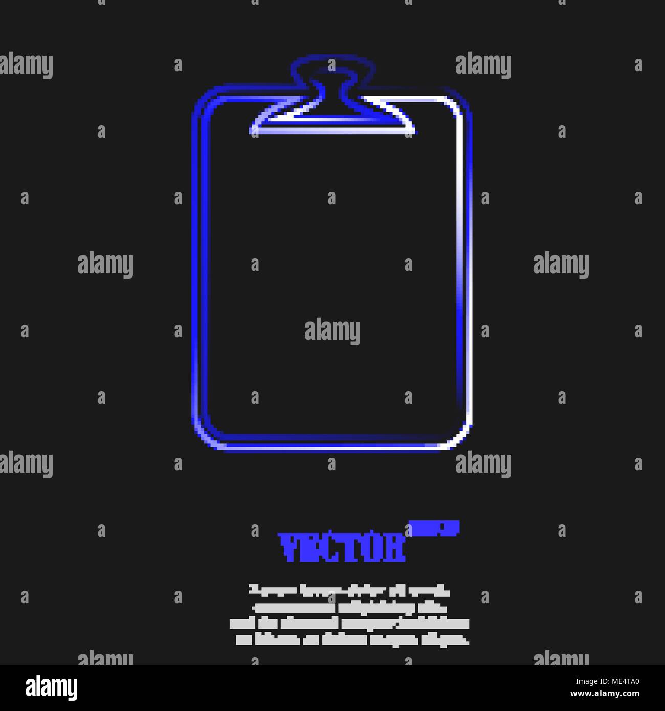 Le trombone symbole avec effet de néon bleu. Vector illustration Image ...