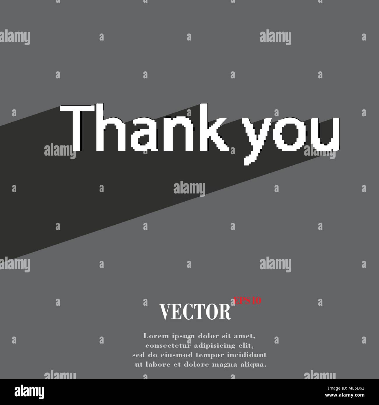 Merci symbole icône moderne télévision web design avec ombre et de l ...