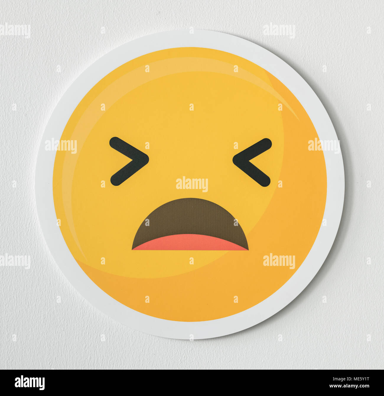 Icône au visage emoji emoticon déçu Photo Stock - Alamy
