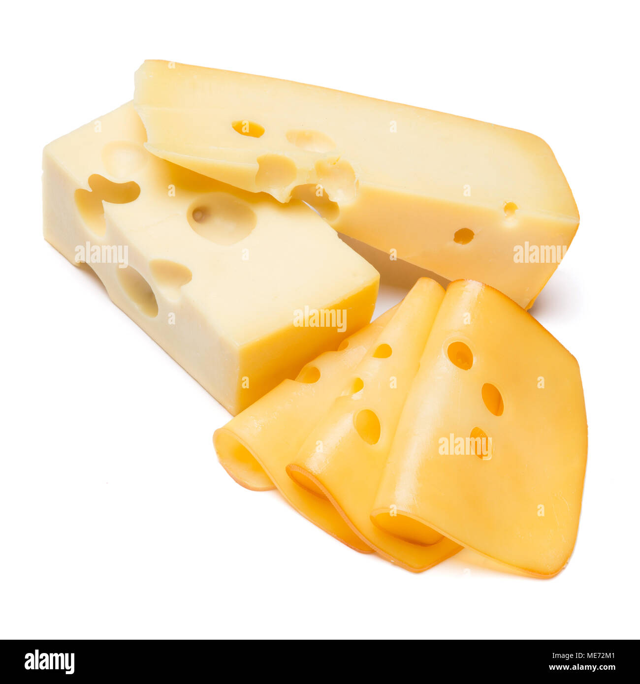 Fromage cheddar biologique Banque d'images détourées - Alamy