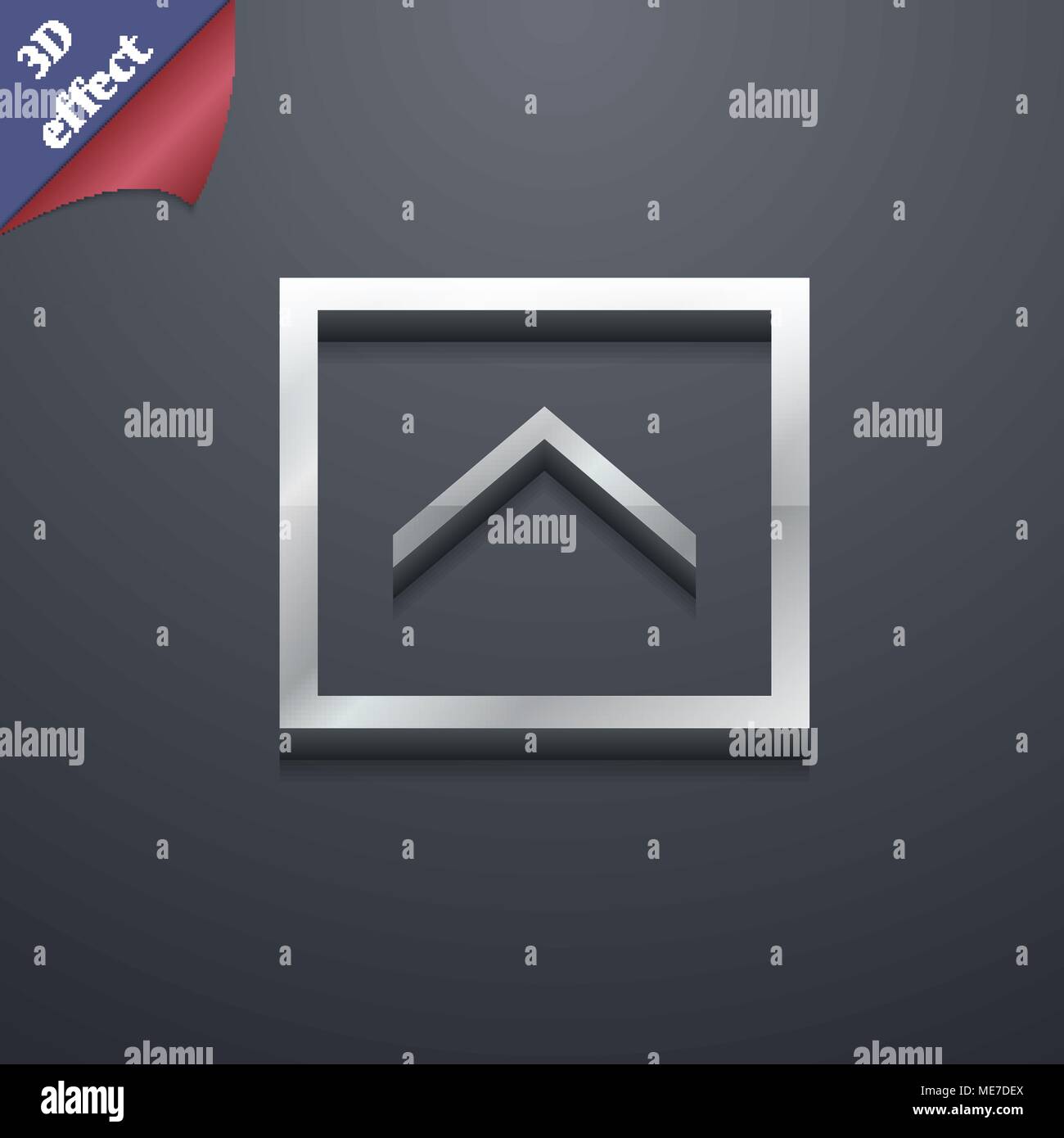 L'icône de flèche de direction symbole. 3D genre. Design moderne et ...