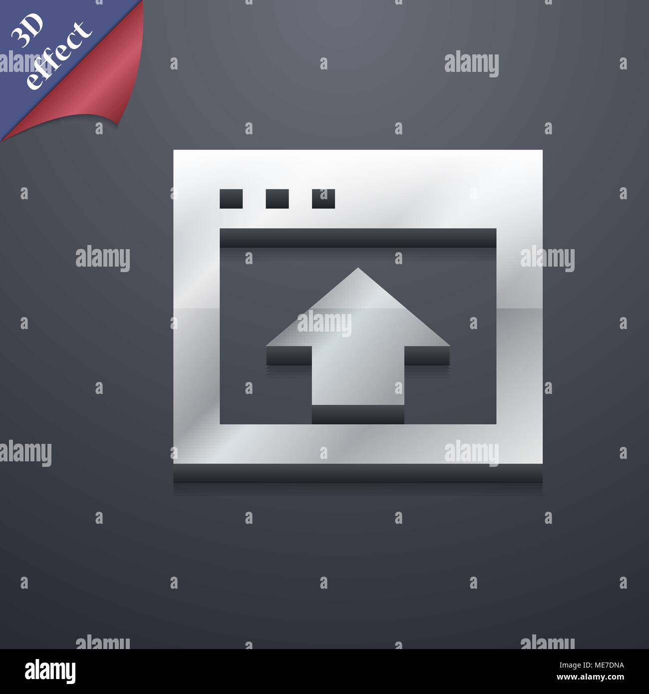 L'icône de flèche de direction symbole. 3D genre. Design moderne et ...