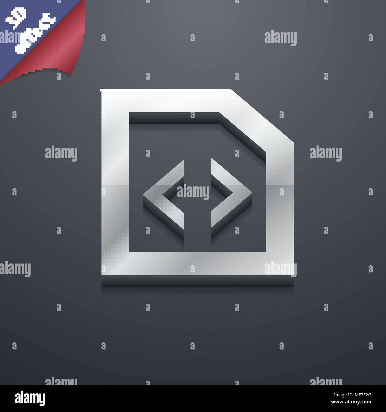 L'icône code de programmation symbole. 3D genre. Design moderne et ...