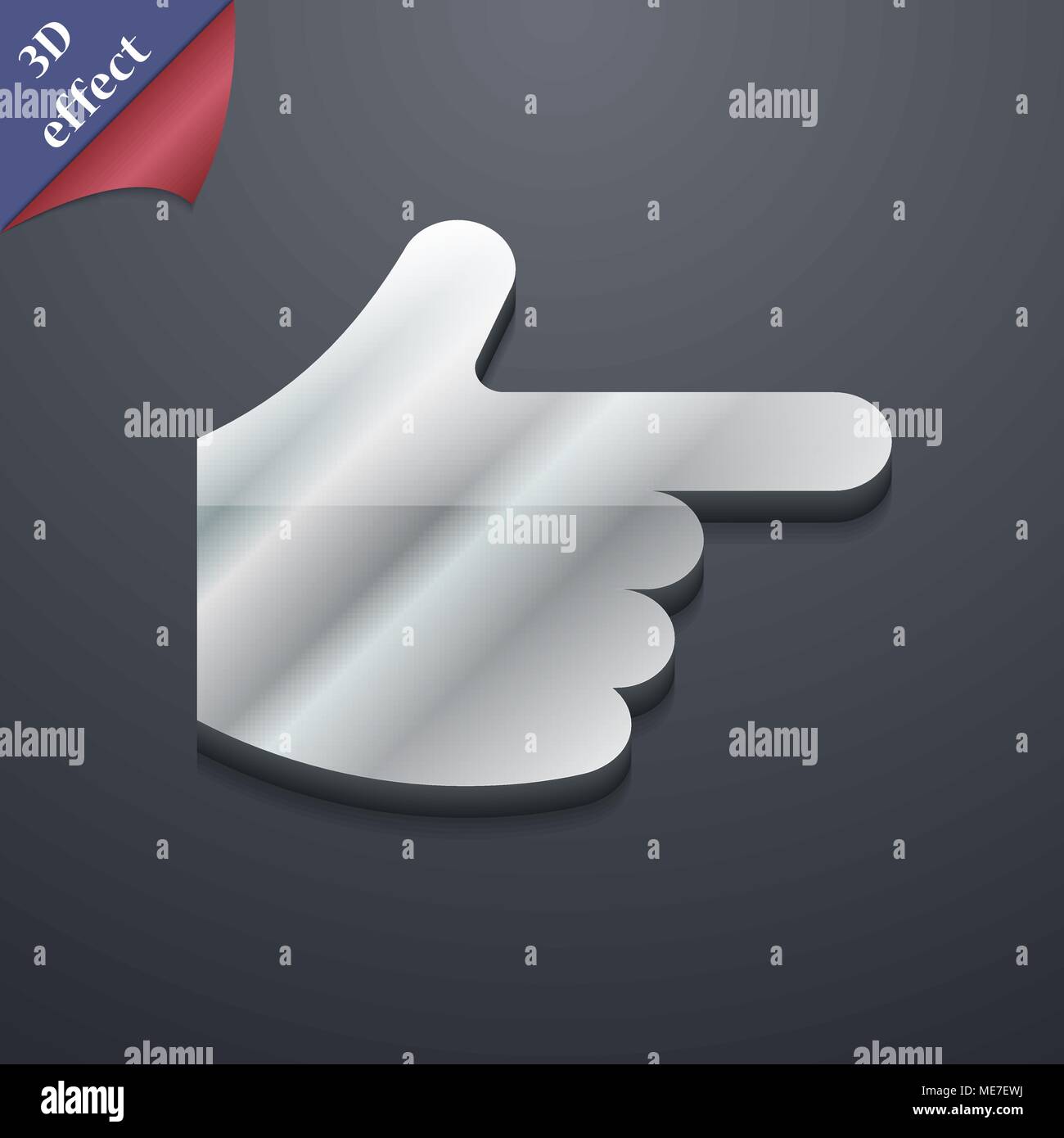 L'icône main symbole. 3D genre. Design moderne et branché, avec de l ...