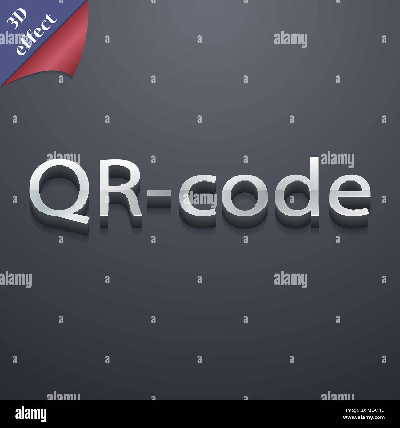 Symbole de l'icône de QR code. 3D genre. Design moderne et branché ...