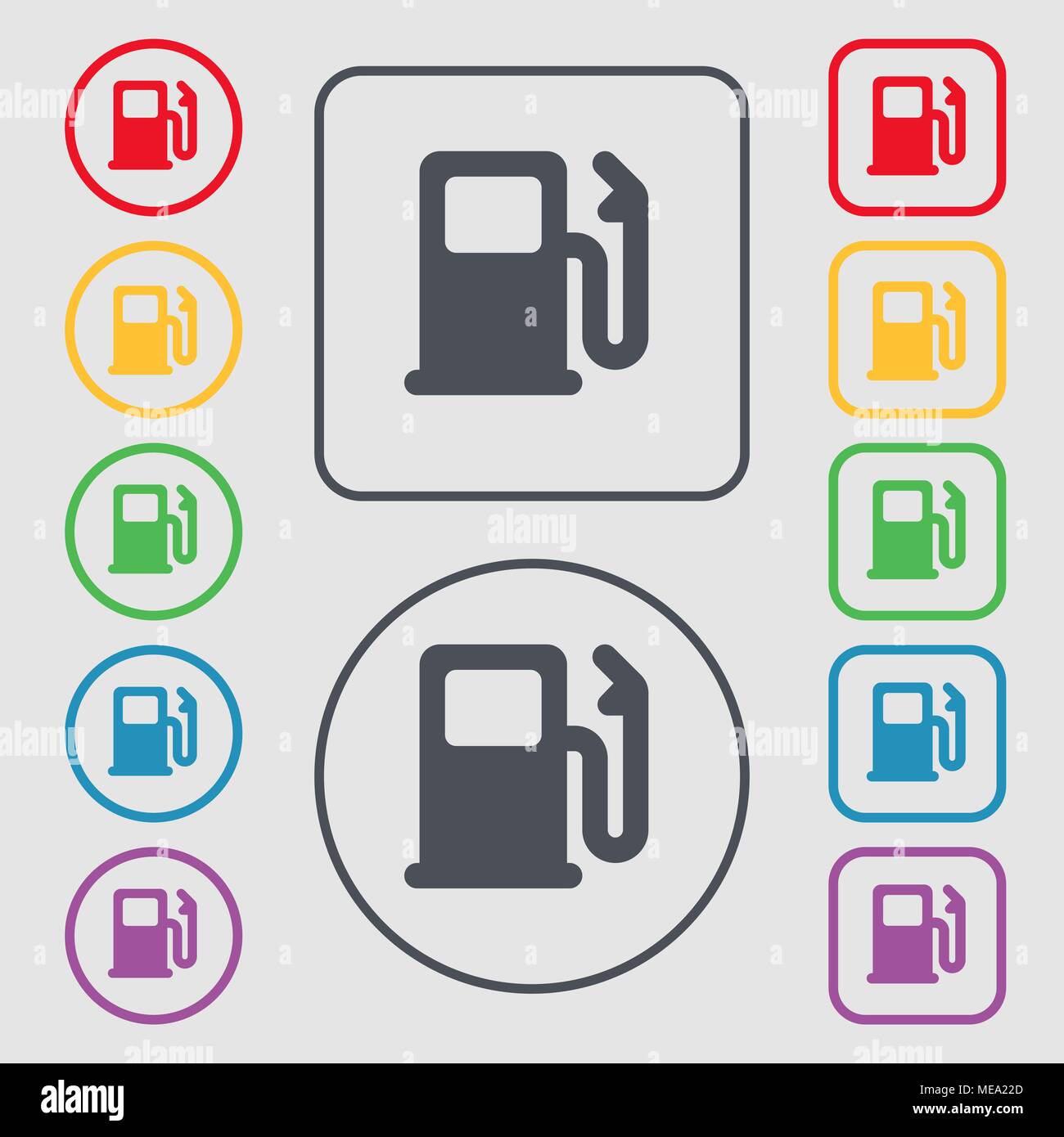 Station essence ou gaz, location icône carburant signe. symbole sur le ...