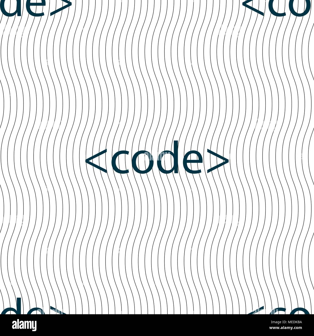 L'icône de signature de code. Symbole de langage de programmation ...