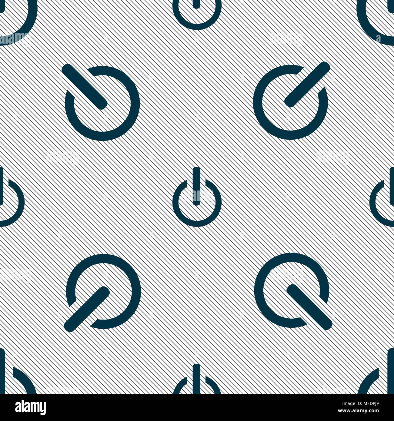 Icône de signe de puissance. Basculer sur le symbole. Motif géométrique ...