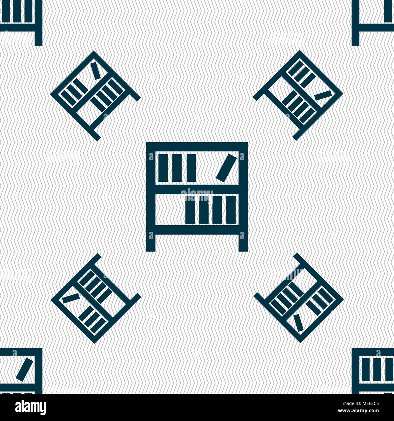 L'icône Bibliothèque signe. Motif géométrique transparente avec la ...