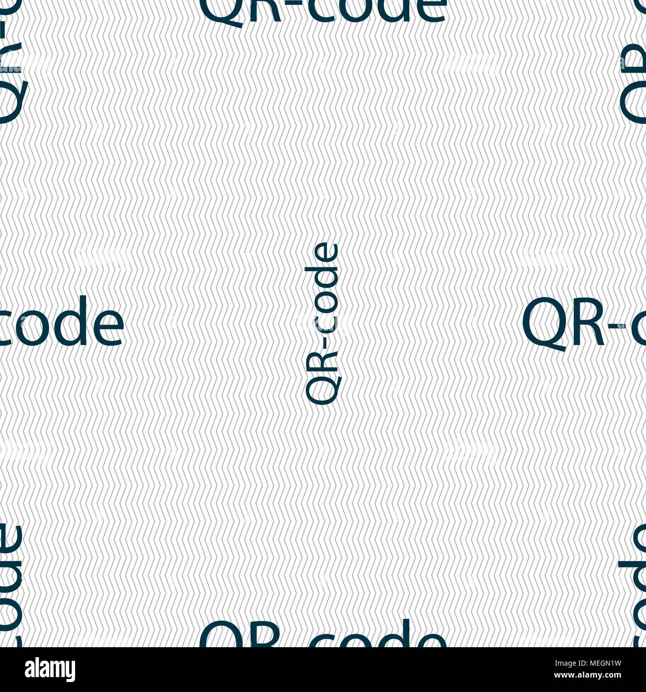 Icône de signe de QR code. Symbole du code de lecture. Résumé fond ...