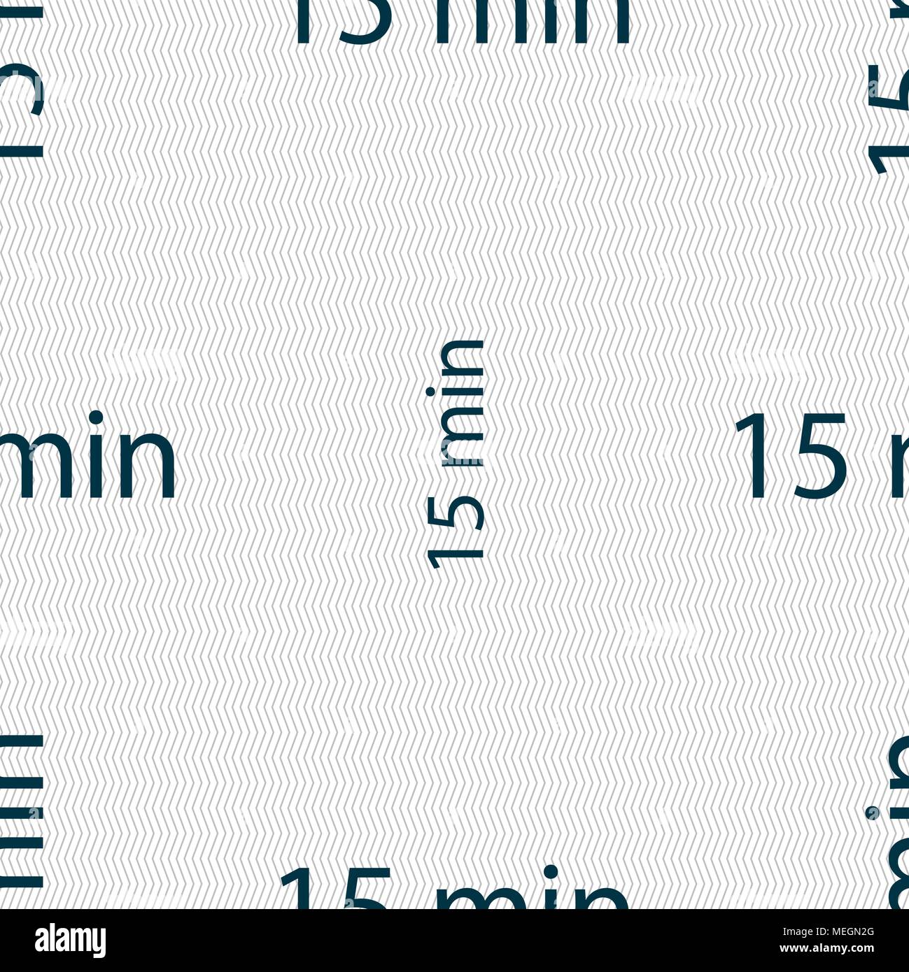 Icône de signe 15 minutes. Résumé fond transparent avec des formes ...