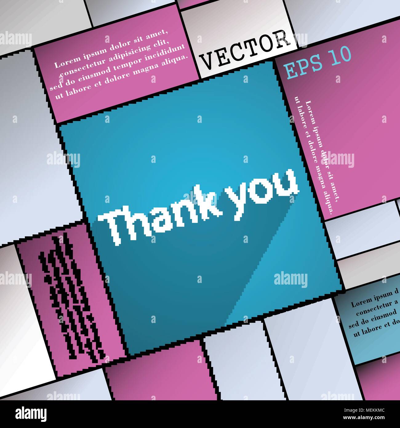 Merci symbole icône moderne télévision web design avec ombre et de l ...