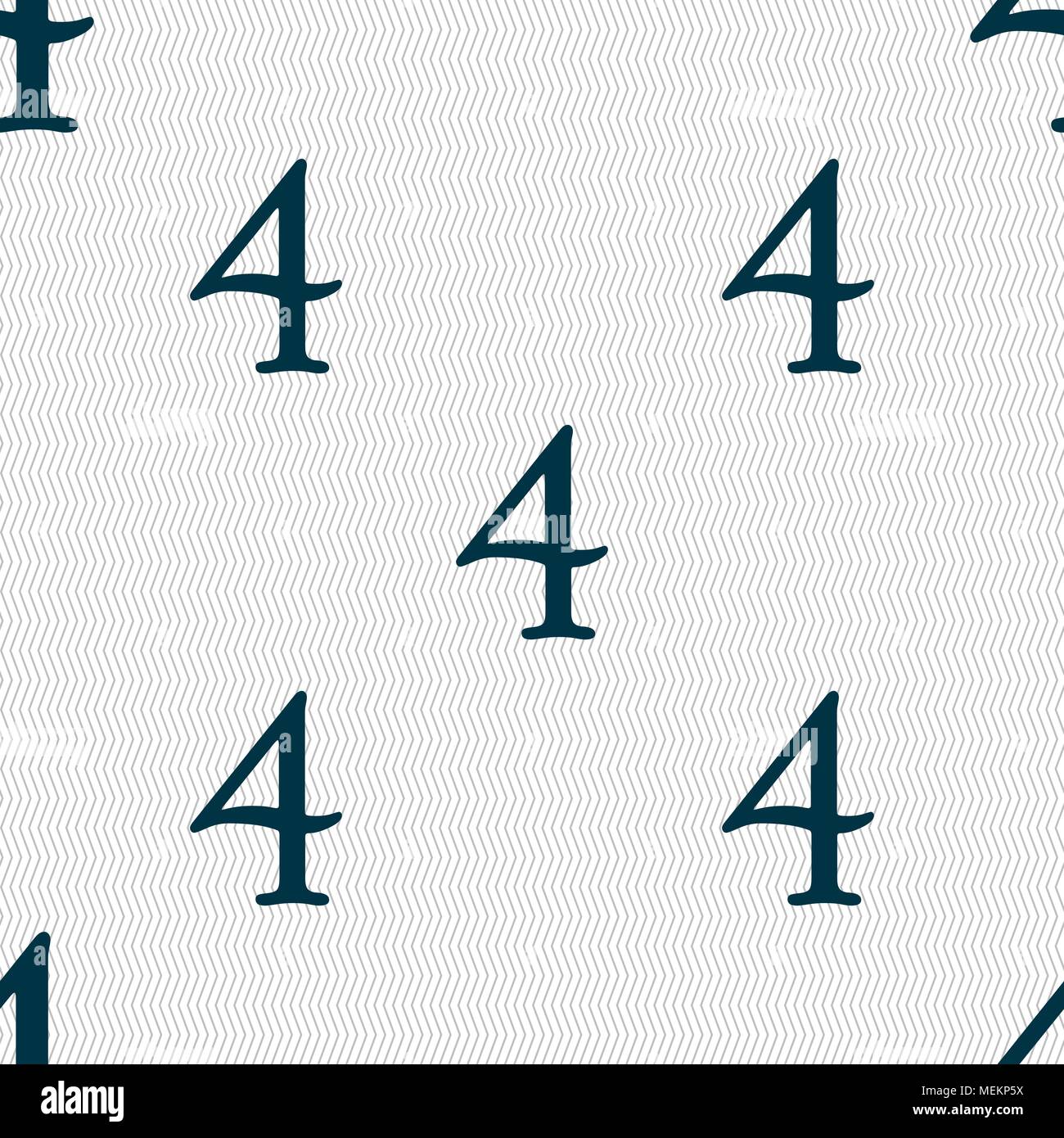 L'icône numéro quatre signe. Résumé fond transparent avec des formes ...